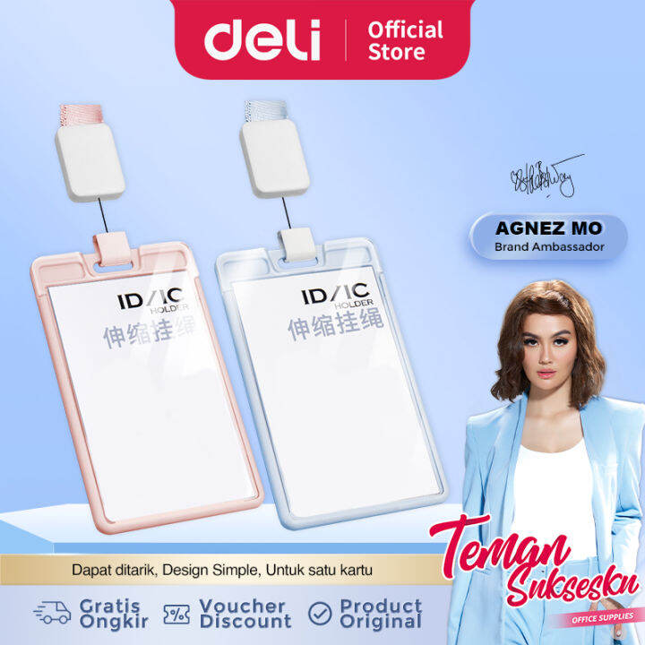 Deli Vertikal Name Tag, Tanda Pengenal, ID card Push ID/IC Tali ...