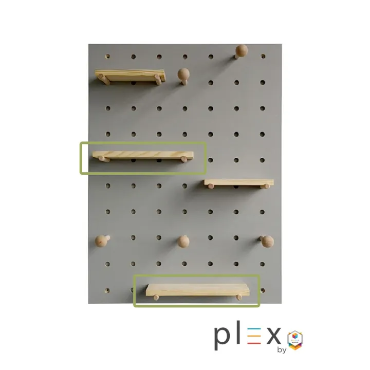 Plex Pegboard Add On: Rack Durable DIY Perforated Wall Shelf Hole Plate ...