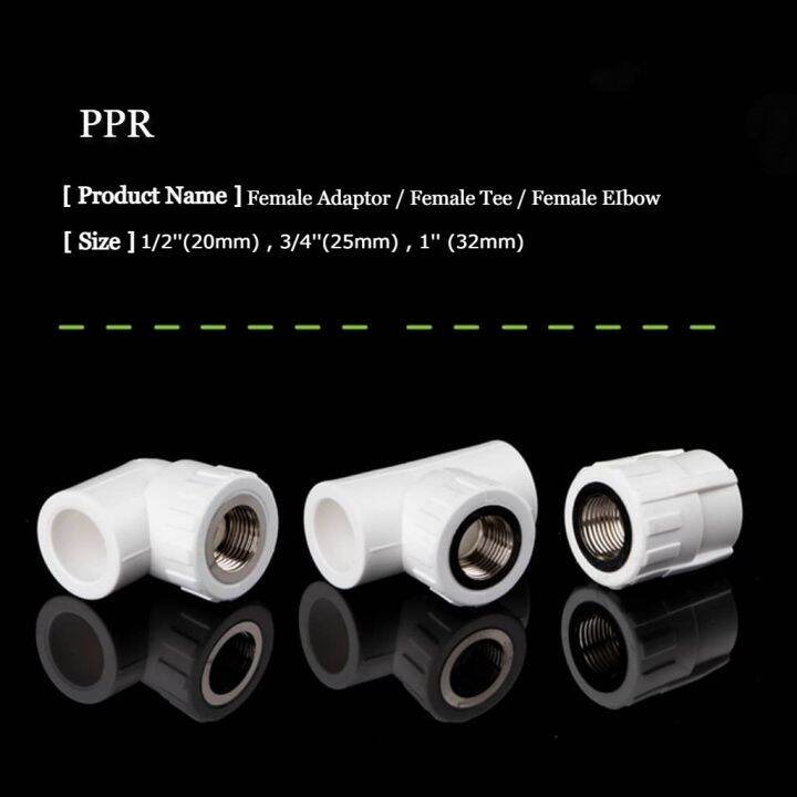 PPR Pipe Fittings Female EIbow , Female Coupling , Female Tee 1/2'' , 3 ...