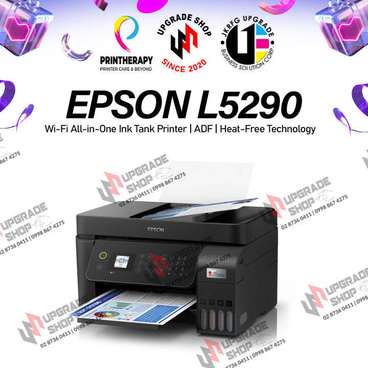 Epson L5290 Wi-Fi All-in-One Ink Tank Printer with ADF , Fax, LCD ...