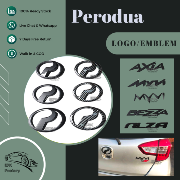 Perodua Logo Emblem Wording Logo Myvi Ativa Aruz Axia Bezza Alza Viva ...