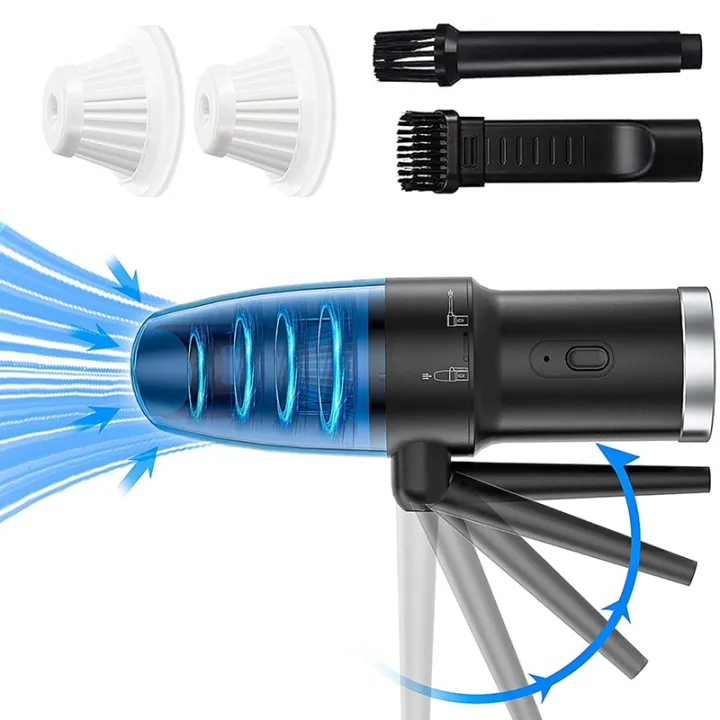 OPOLAR Cordless Air Duster&Vacuum 2-In-1,Handheld Air Blower,USB ...