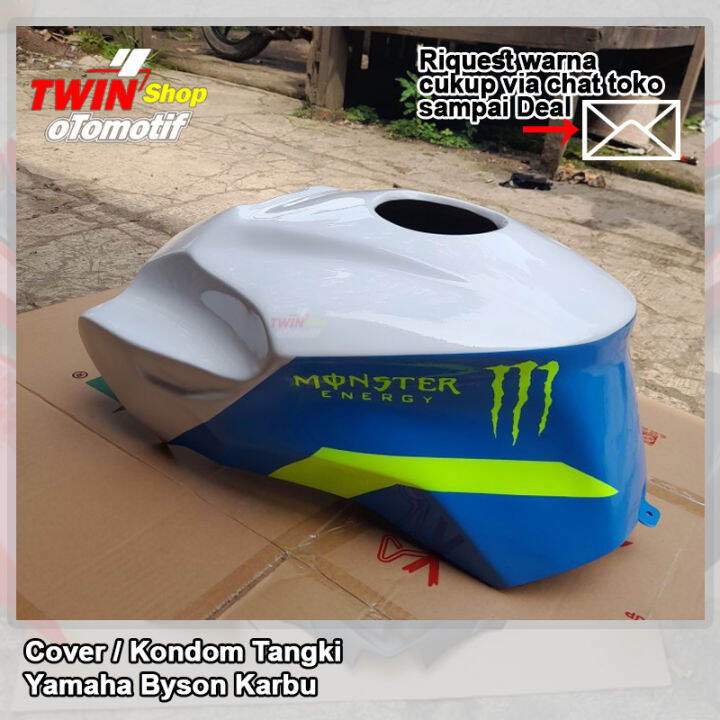 "Cover tangki / Kondom Tangki Yamaha Byson Karbu, cover tangki byson ...