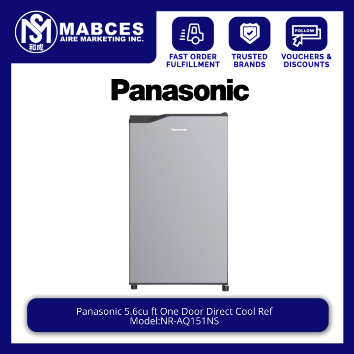 Panasonic 5.6cu ft. One Door Direct Cool Refrigerator NR-AQ151NS ...