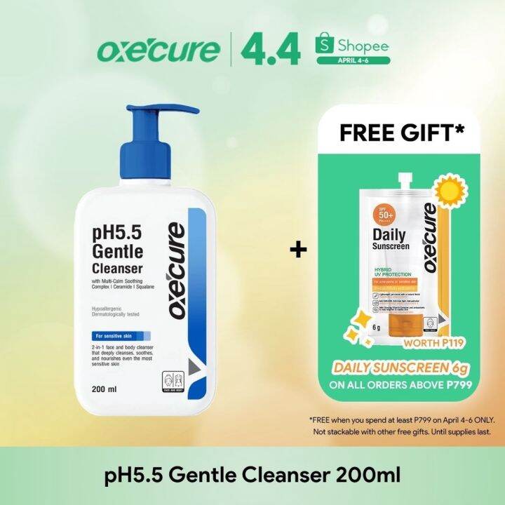 [NEW IMPROVED] OXECURE pH5.5 Gentle Cleanser 200ml | Lazada PH