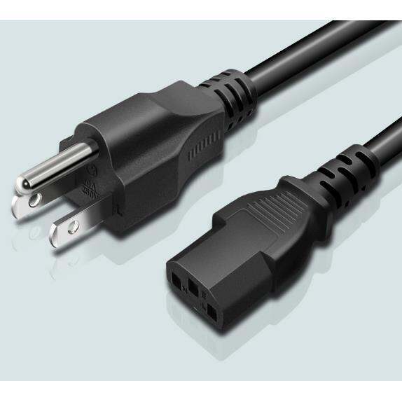 卍 US plug 1.5m/1.8m/3m 3-pin power cable connector Computer Monitor TV ...