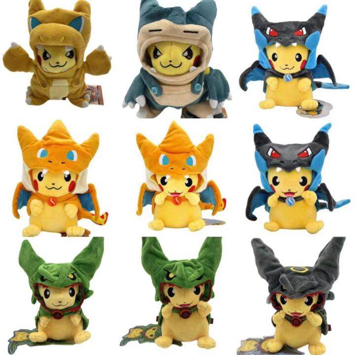 23cm High Pokemon Pikachu Snorlax Charizard Cartoon Plush Stuffed Toys ...