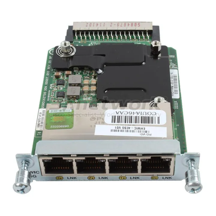 EHWIC-4ESG Cisco EHWIC HWIC WAN Card, Four port 10/100/1000 Ethernet ...