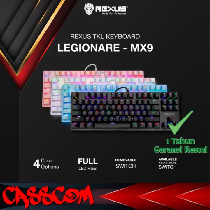 Rexus MX9 TKL Keyboard Gaming Mechanical Legionare MX9 TKL RGB | Lazada ...