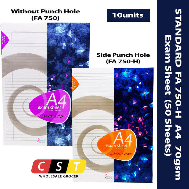 FA-750 A4 70gsm Single Line Writing Paper Exam Sheet (50 Sheets) x 10 Units | Lazada