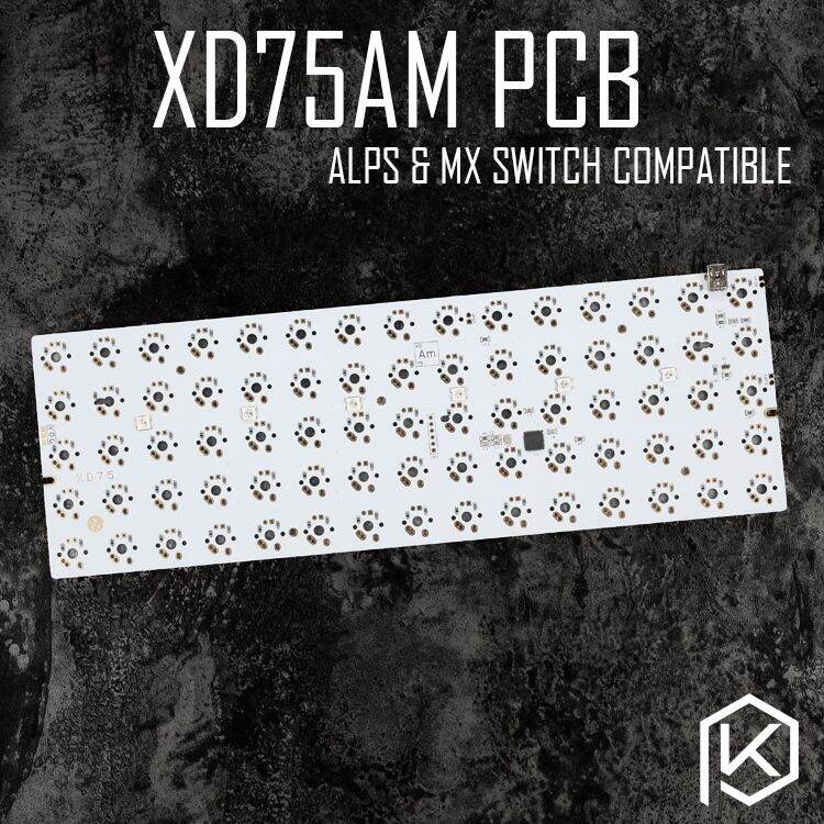 xd75re xd75am xd75 Custom Mechanical Keyboard 75 keys Underglow RGB PCB ...