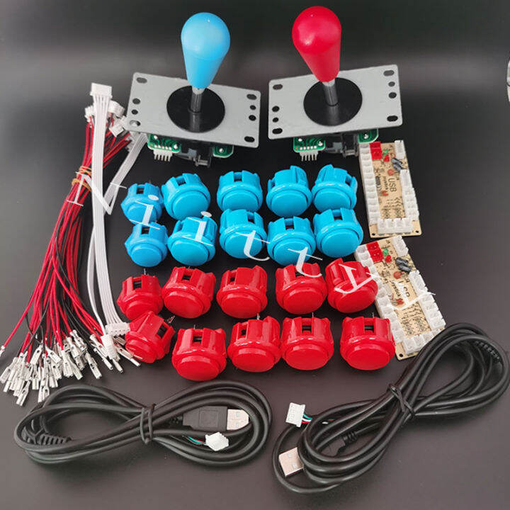 Zero Delay Arcade DIY Kit Zero Delay USB Controller PC Sanwa Oval ball Joysticks for PC Rasberry ...