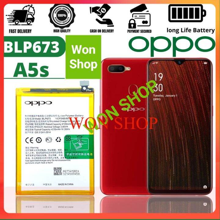 **แบตเตอรี่ Oppo A5s Battery Model BLP673 แบตเตอรี่(4100mAh)... | Lazada.co.th