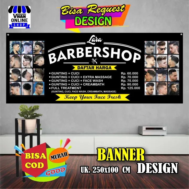 Spanduk Banner Jasa Pangkas Rambut, Barber Shop, Simple Murah | Lazada ...
