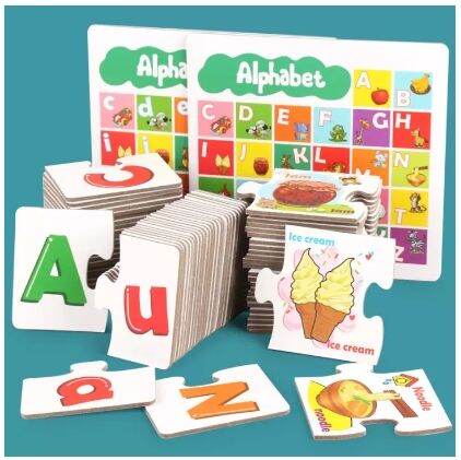 TKB Alphabet Upper Lower Case Letter Matching Puzzle Cards ABC Pairing ...