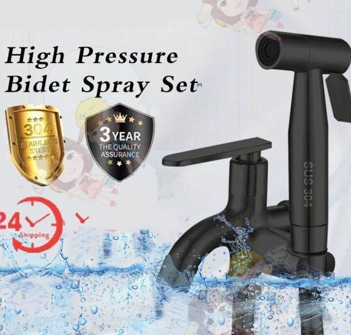 ISANO stell bidet spray set hand bidet two way tap faucet bathroom ...