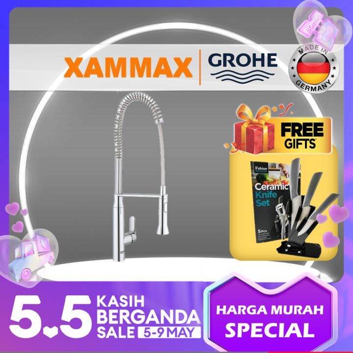 Grohe Professional Kitchen Mixer K7 32950000(Chrome) / Premium Kitchen faucet / Sink tap / basin ...