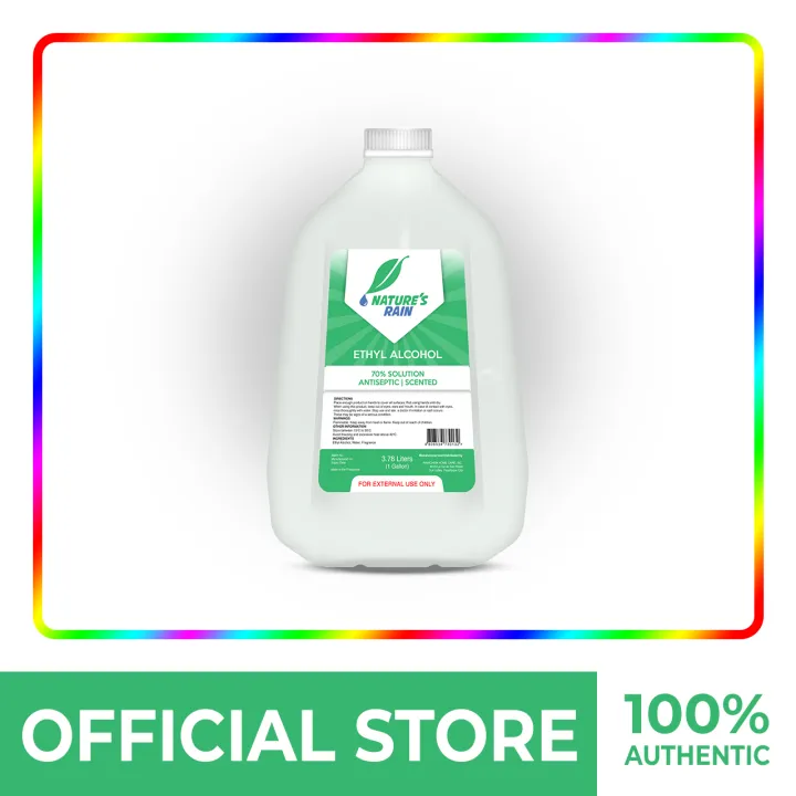 NATURE'S RAIN 70% ETHYL ALCOHOL 1 GALLON DISINFECTANT ANTISEPTIC SCENTED NEW | Lazada PH