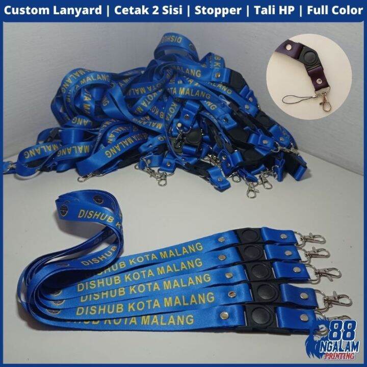 Tali Lanyard Custom / Custom Lanyard Tali Gantungan Kunci HP POD ID ...