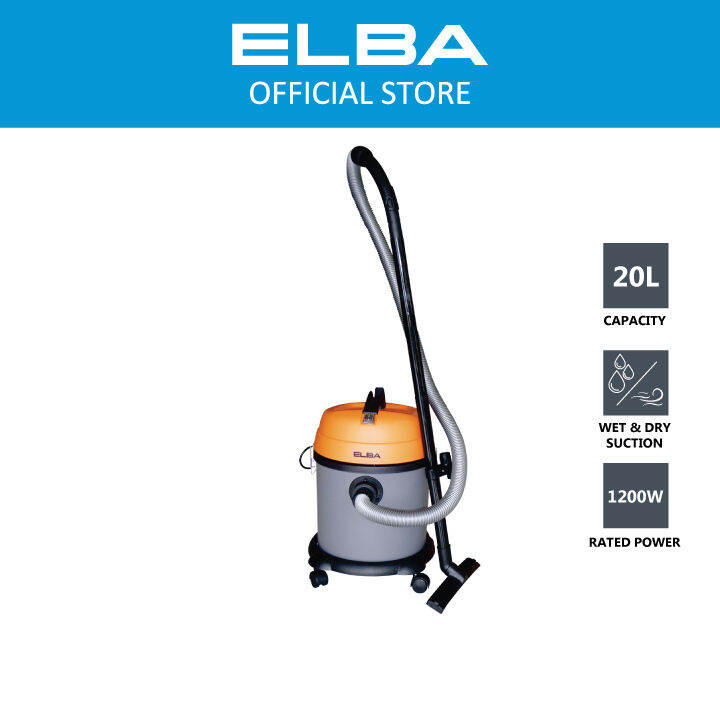 ELBA Wet & Dry Vacuum Cleaner EV-6720 - HEPA Filter, Suction Power: 180W (20L / 1200W) | Lazada