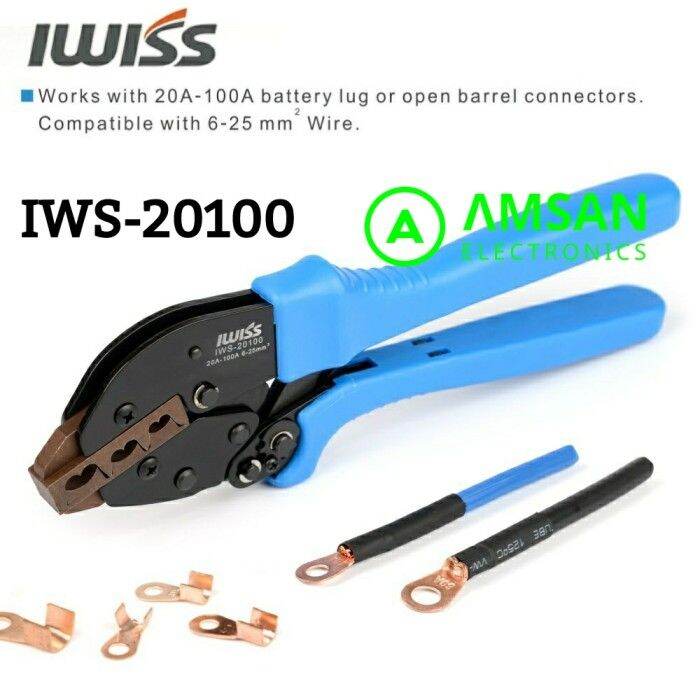 IWISS IWS-20100 Battery Lugs Open Barrel Connector Crimping Tools | Lazada Indonesia