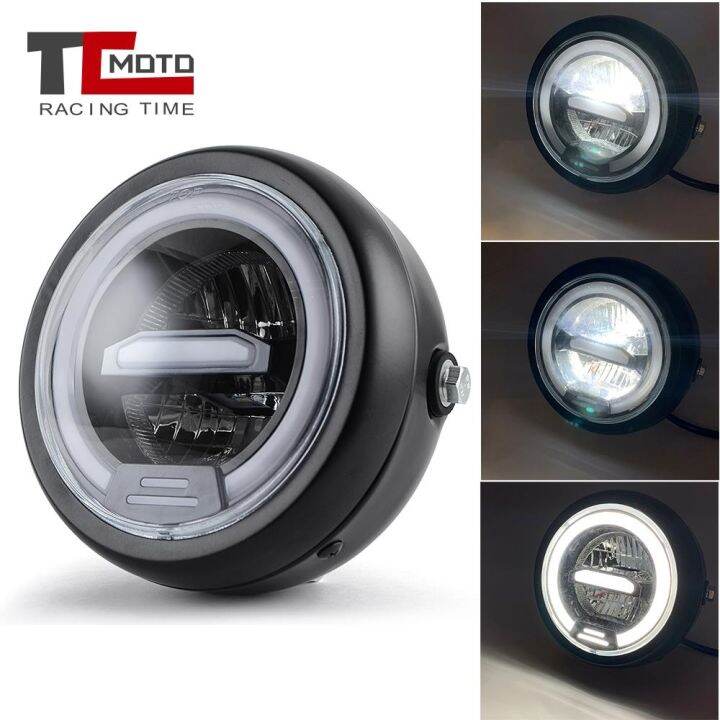Motorcycle 6.5 inch LED Headlight for Harley Choppe Bobber Street ...