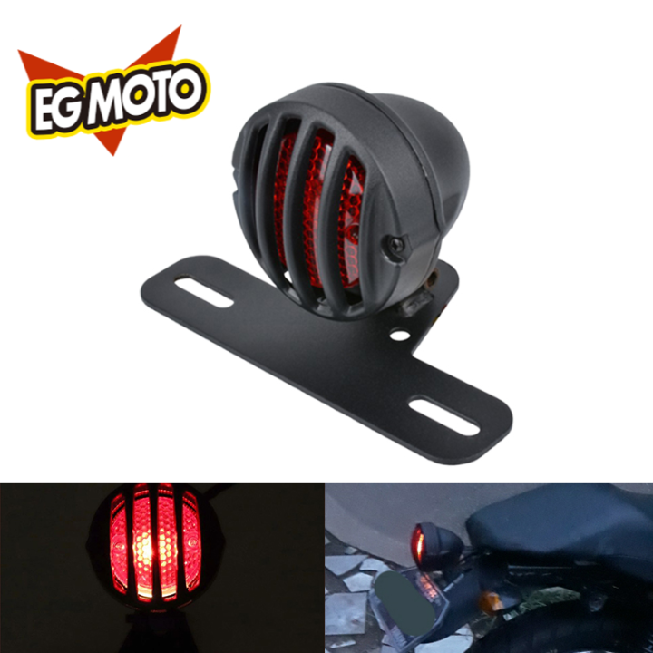 Motorcycle Grille Taillights With Grill Tail Light License Plate ...