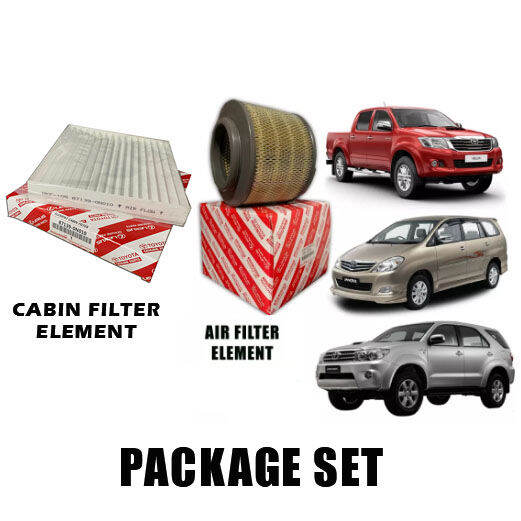 Toyota Innova 2005-2015 Aircon Cabin Filter and Air Filter Set Package ...
