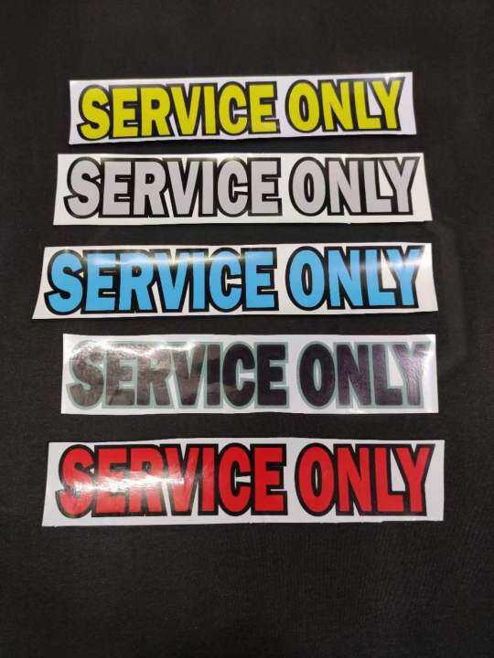 cod car motorcycle stickers universal FOR SERVICE ONLY STICKER 1PCS ...