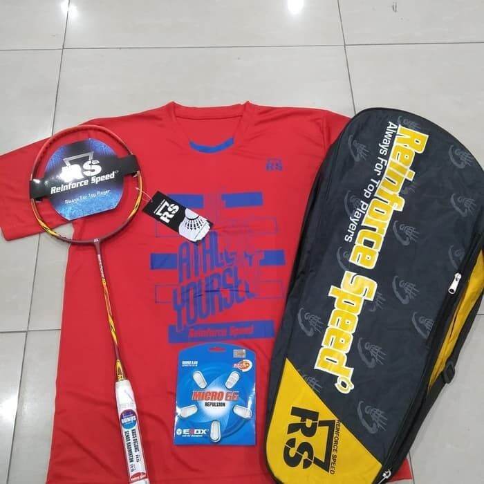 RAKET BADMINTON RS METRIC POWER 10 N II KOMPLIT SENAR GRIP TAS KAOS ...
