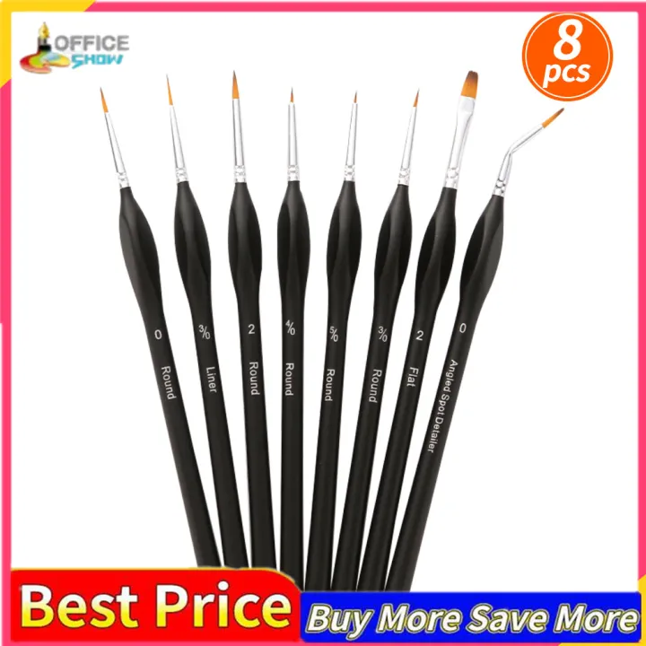 8Pcs Profesional Cat Berus Set Kecil Halus Kecil Artis Berus Nilon ...