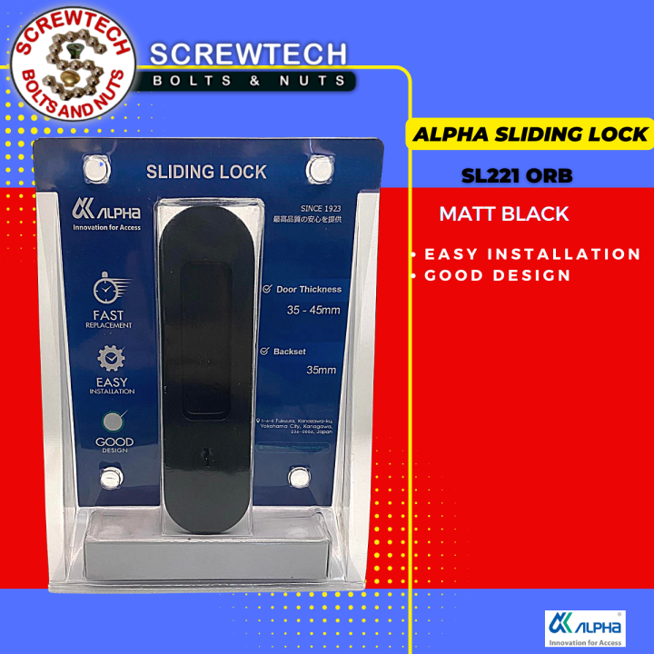 ALPHA SLIDING LOCK SL221 ORB MATT BLACK | Lazada PH