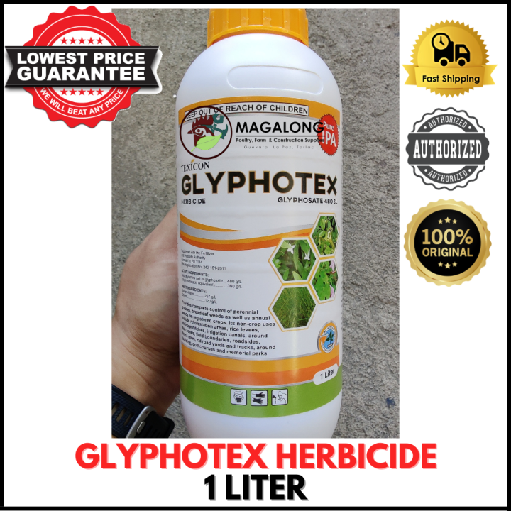GLYPHOTEX HERBICIDE - GLYPHOSATE 480SL BY TEXICON - 1 LITER | Lazada PH