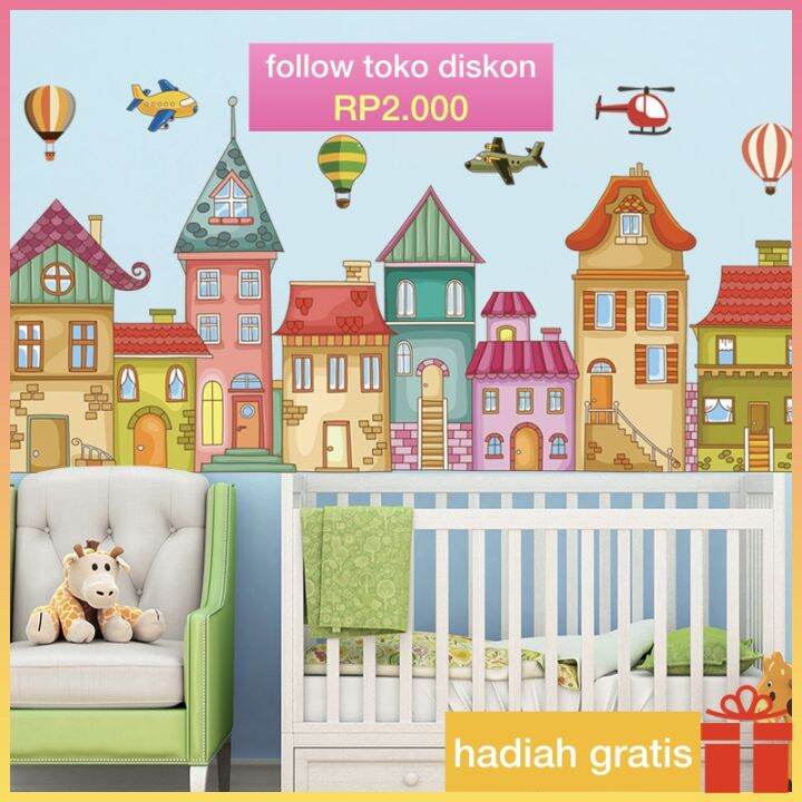 wall sticker dinding / kertas dinding wallpaper stiker dinding（60cm ...