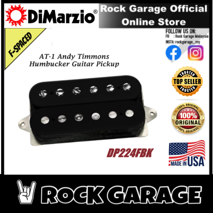 DiMarzio DP224FBK AT-1 Andy Timmons Humbucker Guitar Pickup, F-Spaced ...