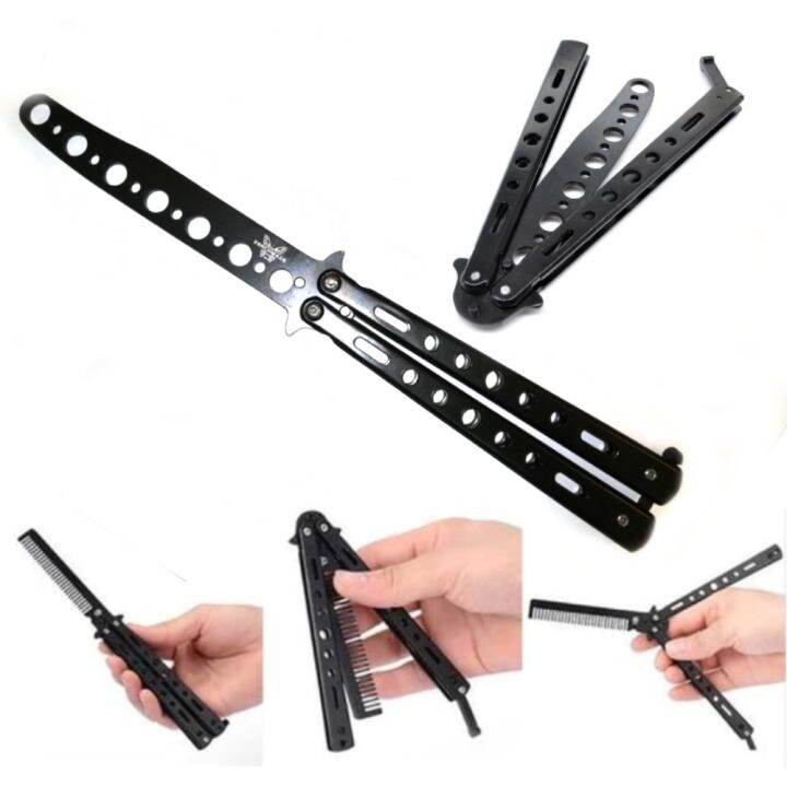 Butterfly Folding Blade training Practice Stainless Steel Balisong ...