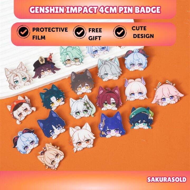 Genshin Impact Brooch Chibi 4cm Pin Badge Genshin Pin Genshin Impact ...