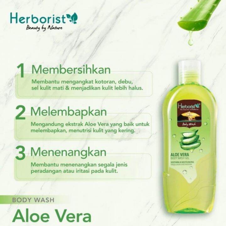 Herborist Body Wash Aloe Vera 250ml | Herboris Body Wash Zaitun 250ml ...