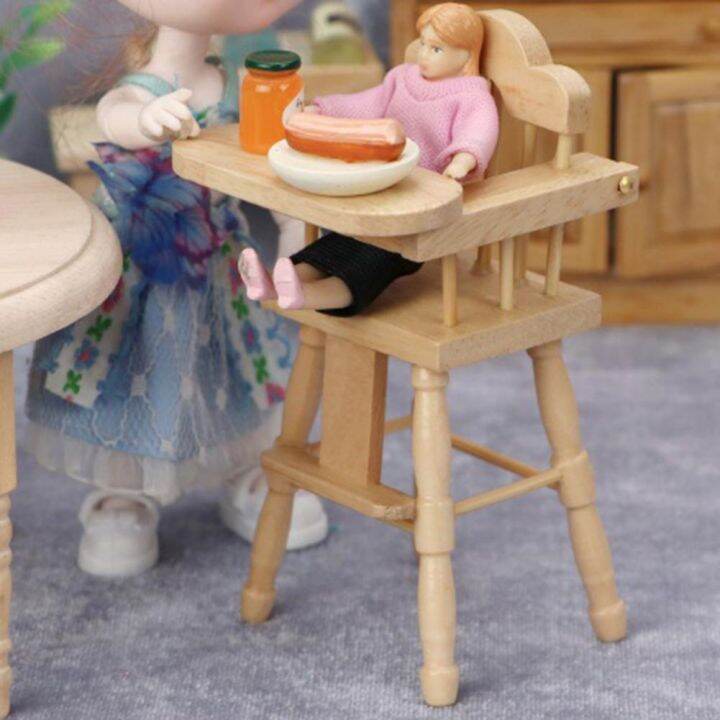 【HOT】 Premium Realistic Safe Simulation Baby High Chair Stool for 1/12 ...