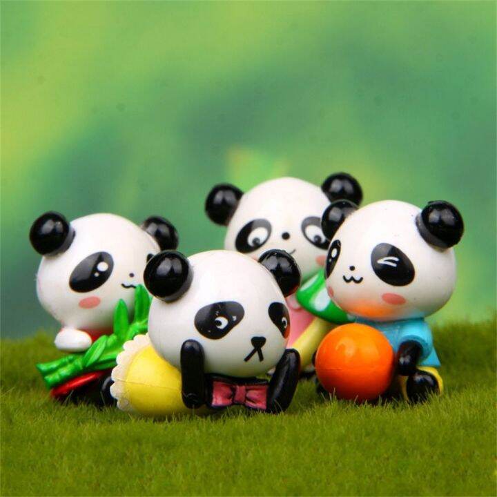 JOY 4 buah/set Patung binatang Patung kecil miniatur Mainan Bonsai ...