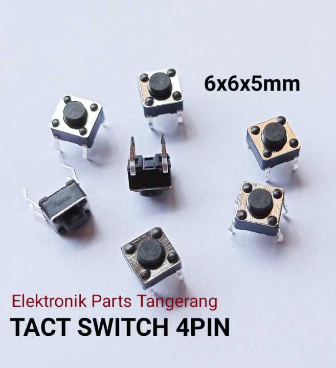 (10 PCS) TACT SWITCH 4 KAKI CHINA TUT SWITCH 4 PIN TAK SWITCH 4 KAKI ...