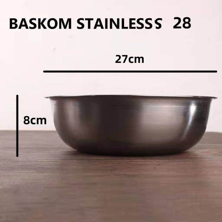 Baskom (1pcs) /Mangkok stainless/waskom/baki/Kobokan//wadah stainless ...