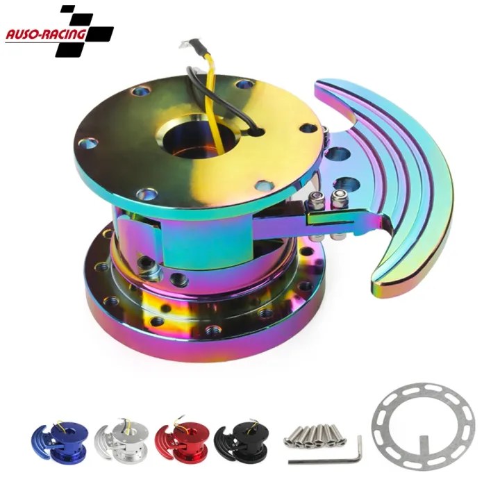 Universal Colorful Racing Steering Wheel Quick Release Hub Kit Adapter ...