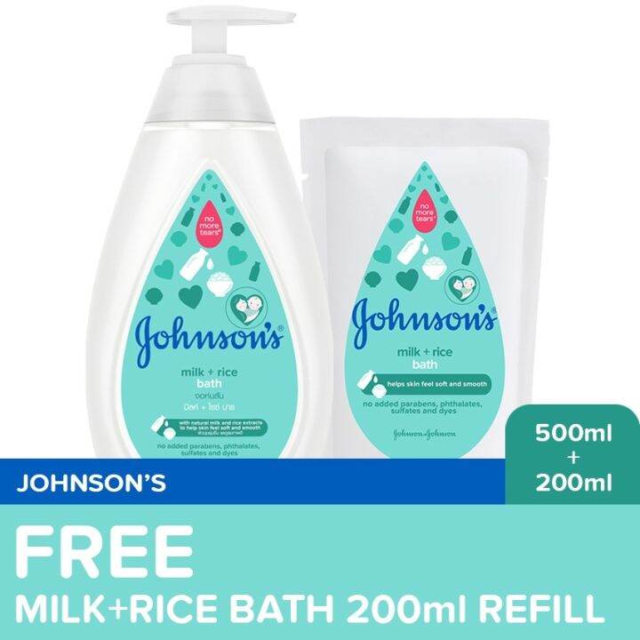 Johnson's Milk Rice Bath 500ml FREE 200ml Refill | Lazada PH