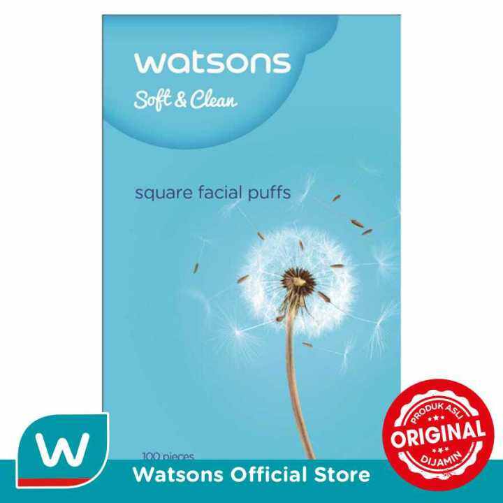 WATSONS Square Facial Puffs 1 Pcs | Lazada Indonesia