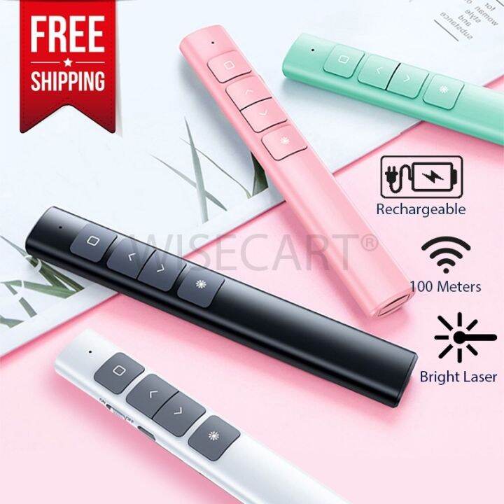 [Local Stock]☂ WiseCart® Rechargeable PowerPoint Presenter Laser ...
