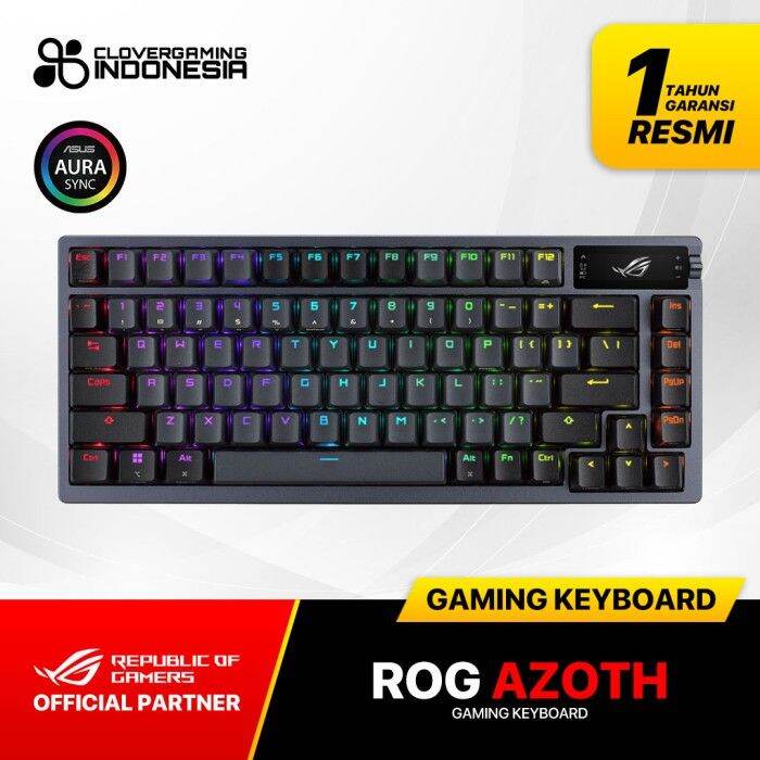 Asus ROG Azoth 75 Wireless Mechanical Gaming Keyboard OLED Display ...