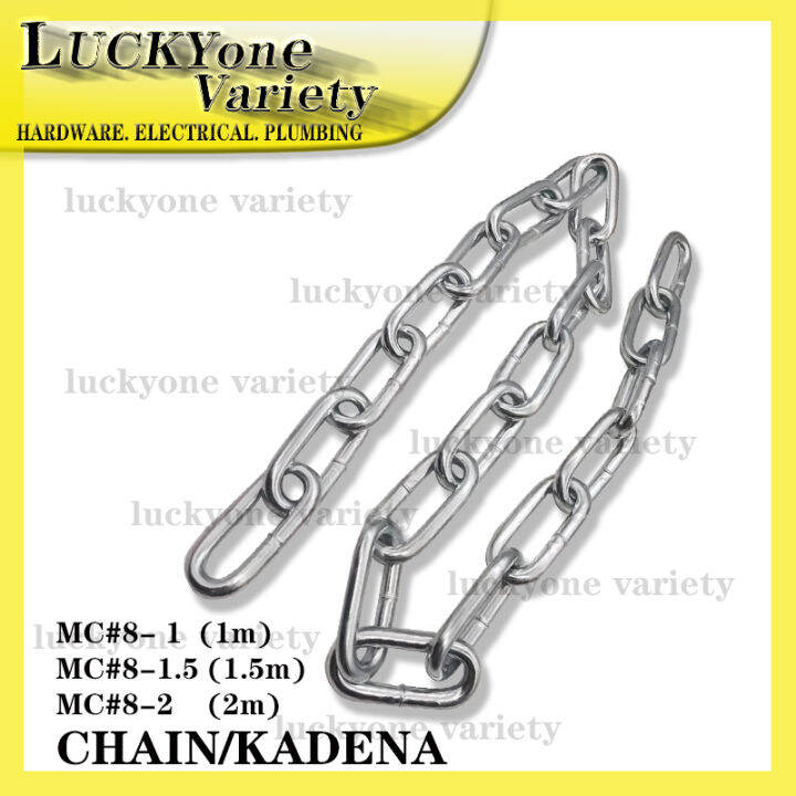 INDUSTRIAL METAL CHAIN /KADENA (1/1.5/2METER) MC#8 | Lazada PH