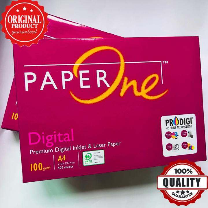 PAPER ONE Digital Premium Inkjet and Laser Paper A4 100gsm 500pcs/ream ...
