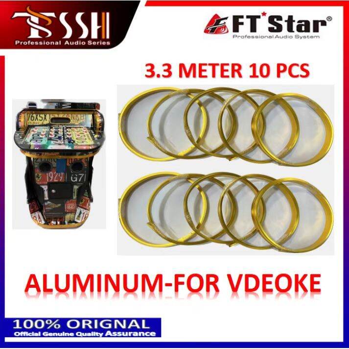 FT-STAR Aluminum Counter Nosing Videoke BLACK & GOLD 3.3METER EACH (10 ...